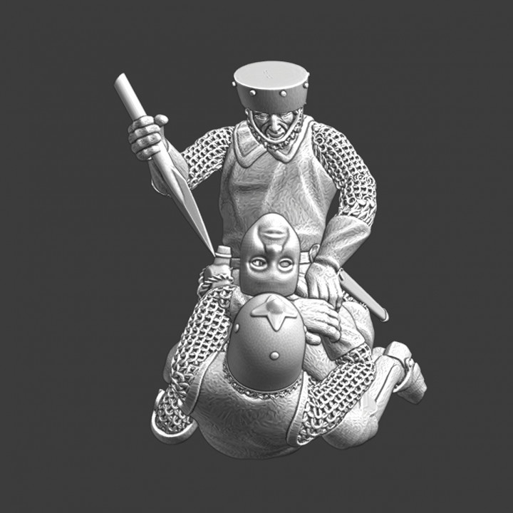 3D Printable Small very close combat scene by Northern Crusades Miniatures
