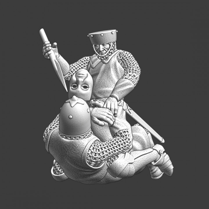 3D Printable Small very close combat scene by Northern Crusades Miniatures