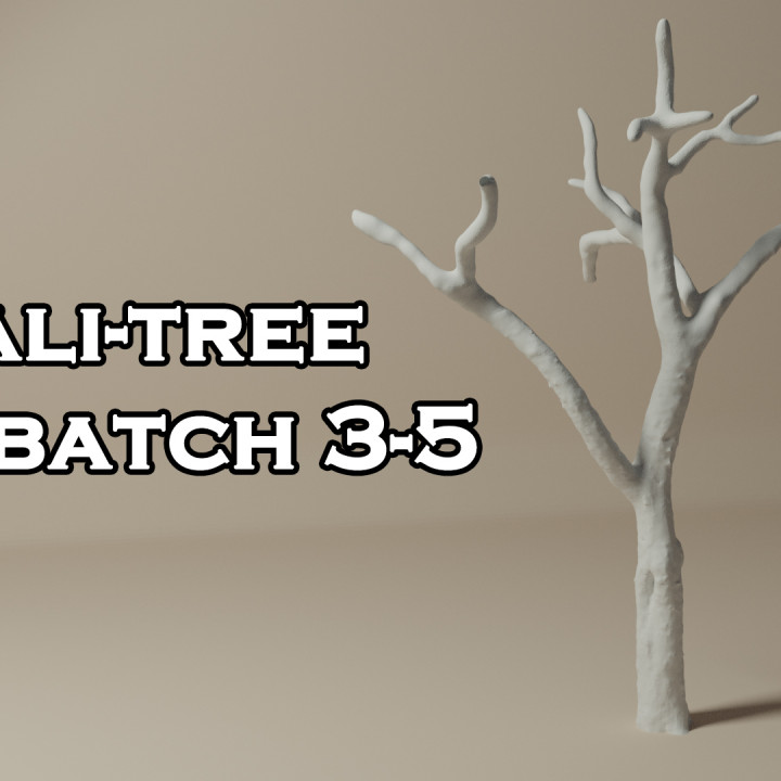 3D Printable RealiTREEs -Batch 3 - 5 Trees by Pandora's Hobbies
