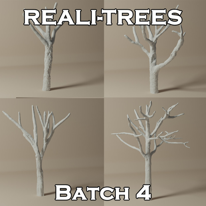 3D Printable RealiTREEs -Batch 4 - 5 Trees by Pandora's Hobbies
