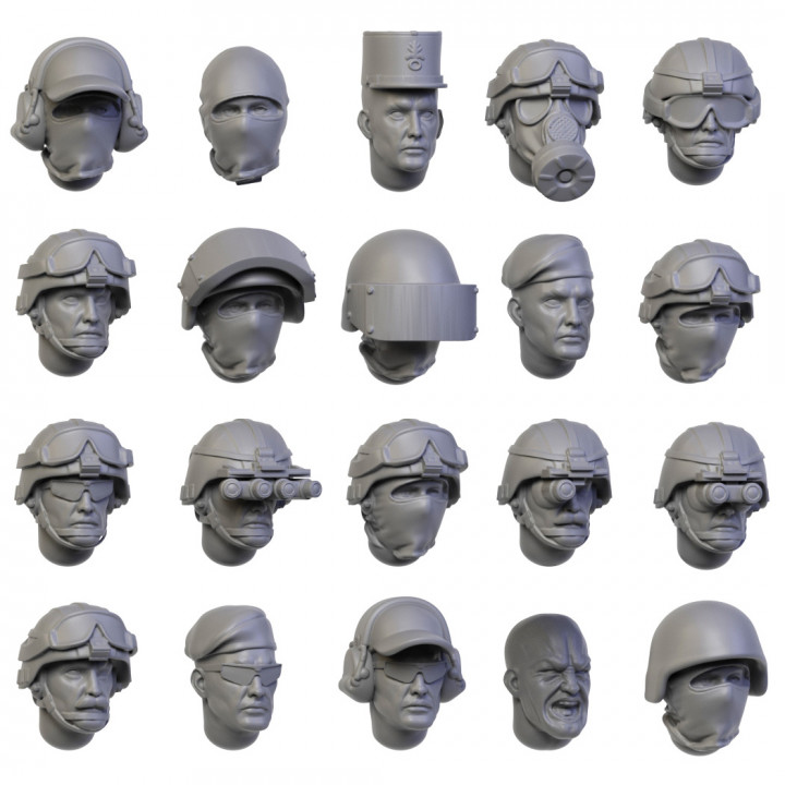 3D Printable Army Soldiers Constructor 50+ parts by Sergeant Hammer