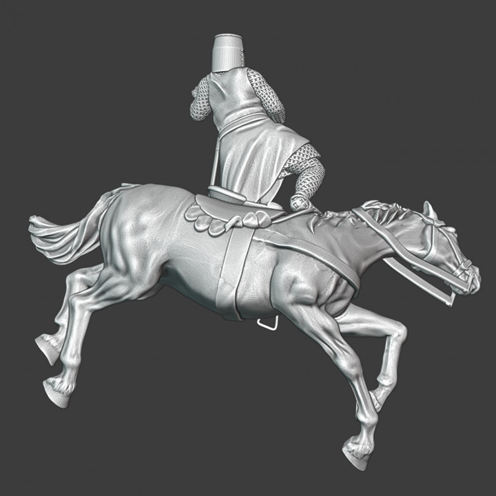 3D Printable Medieval crusader knight - crawling from dead horse by ...