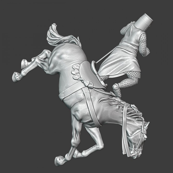3D Printable Medieval crusader knight - crawling from dead horse by ...