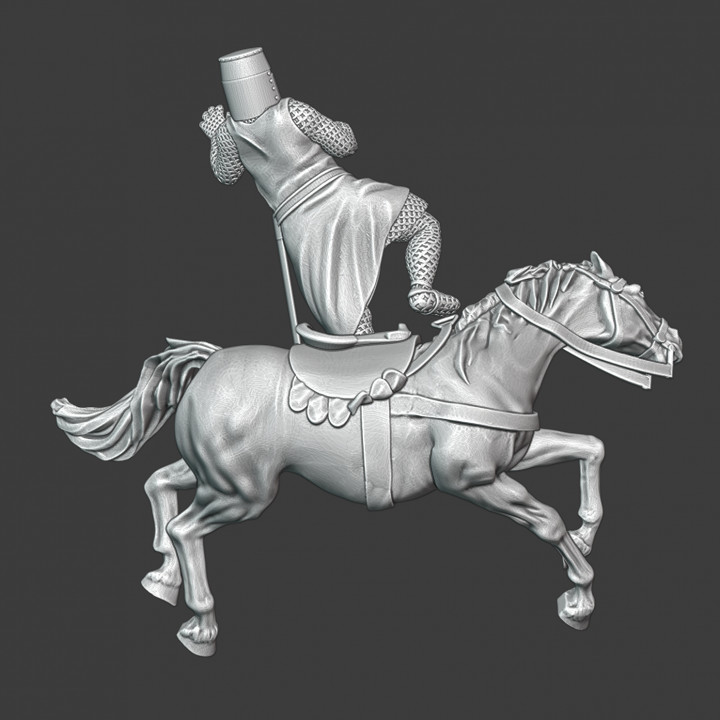3D Printable Medieval crusader knight - crawling from dead horse by ...