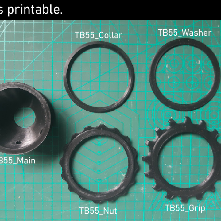 3D Printable 55mm Arcade Trackball Assembly - STL Version! by Adam Freeman