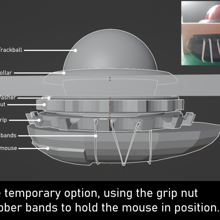 3D Printable 55mm Arcade Trackball Assembly - STL Version! by Adam Freeman