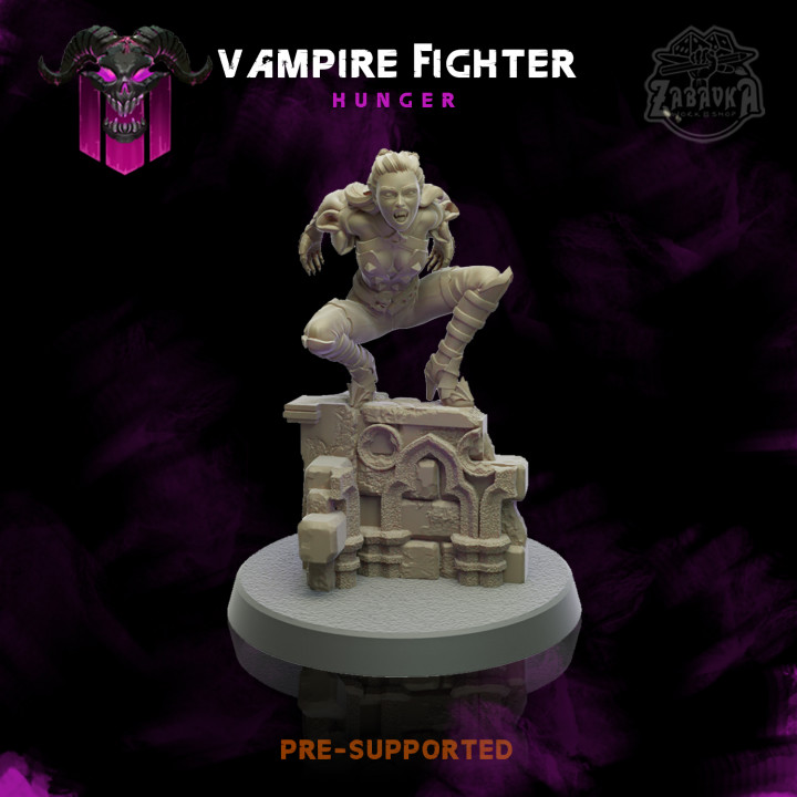 3D Printable Vampire fighter by Zabavka Workshop