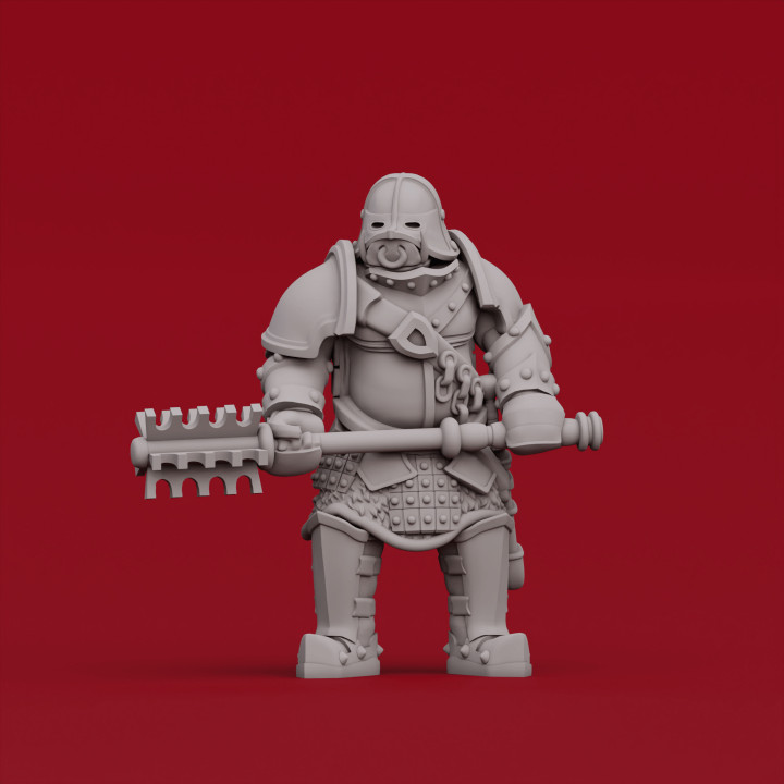 3D Printable Pig Orc soldiers groupe 2 by vector.miniatures