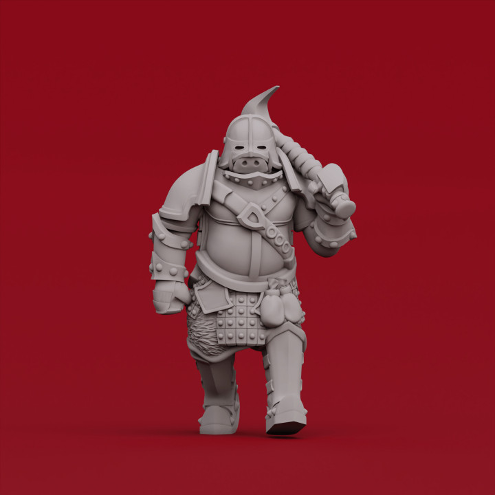 3D Printable Pig Orc soldiers groupe 2 by vector.miniatures