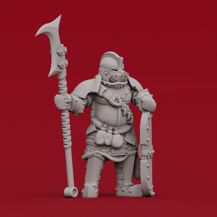 3D Printable Pig Orc soldier by vector.miniatures