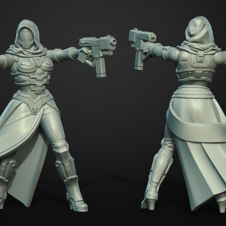 3D Printable SCI-FI Miniature women soldier (Model 7) by ToyDoy Miniatures