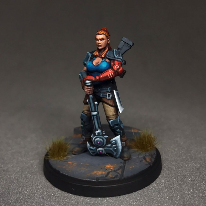 3D Printable SCI-FI Miniature women soldier (Model 9) by ToyDoy Miniatures