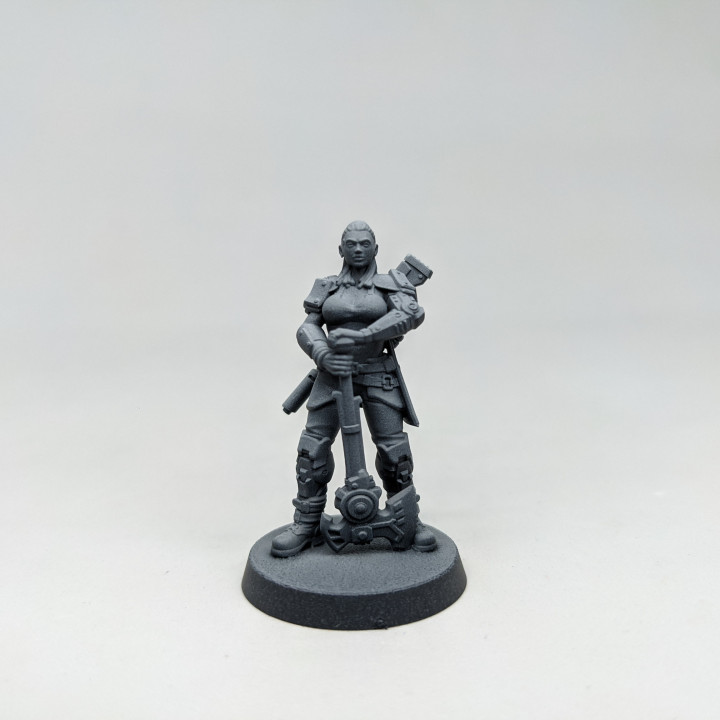 3D Printable SCI-FI Miniature women soldier (Model 9) by ToyDoy Miniatures