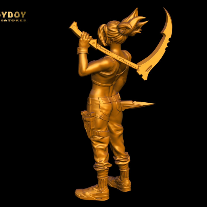 3D Printable SCI-FI Miniature women soldier (Model 24) by ToyDoy Miniatures