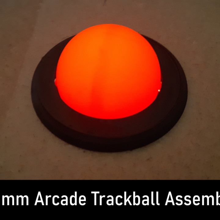 3D Printable 40mm Arcade Trackball Assembly - STL Version! by Adam Freeman