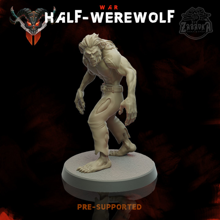 3D Printable Half-Werewolf by Zabavka Workshop
