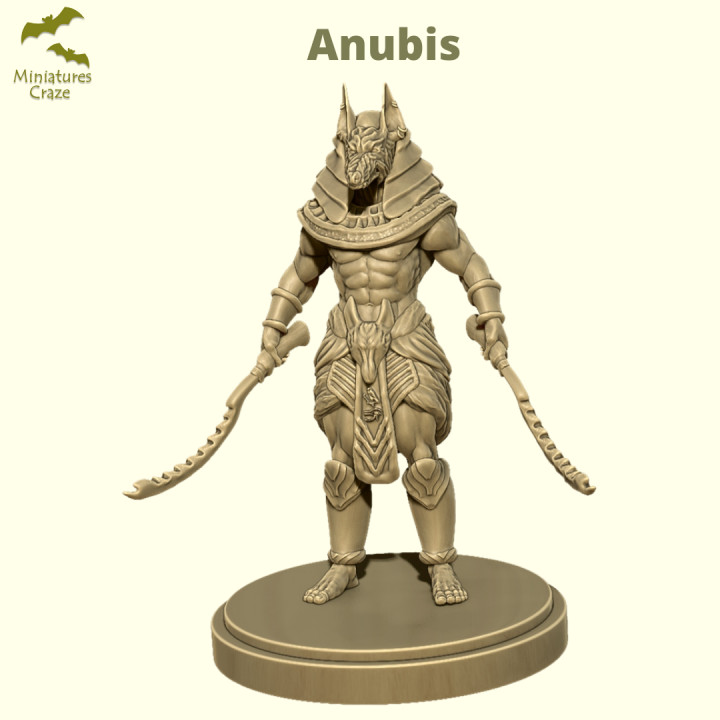 3D Printable Anubis Double Swords by MiniaturesCraze