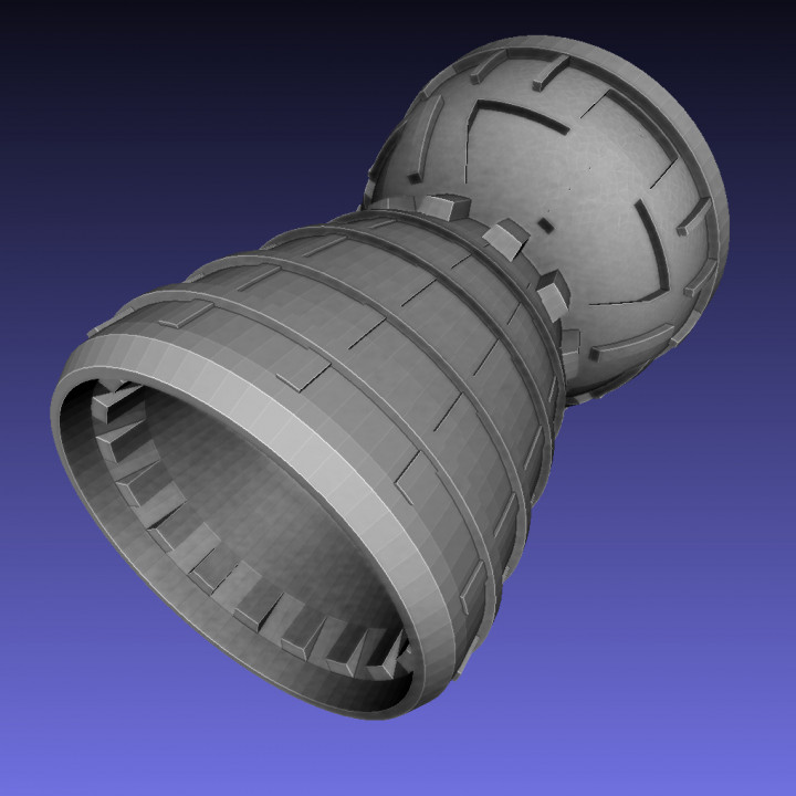 3D Printable Thruster Bell Module - Yakships by Miniature Martin