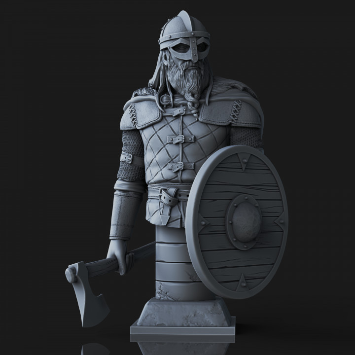 3D Printable Viking Raider Bust (Pre-Supported) by Fotis Mint Studios