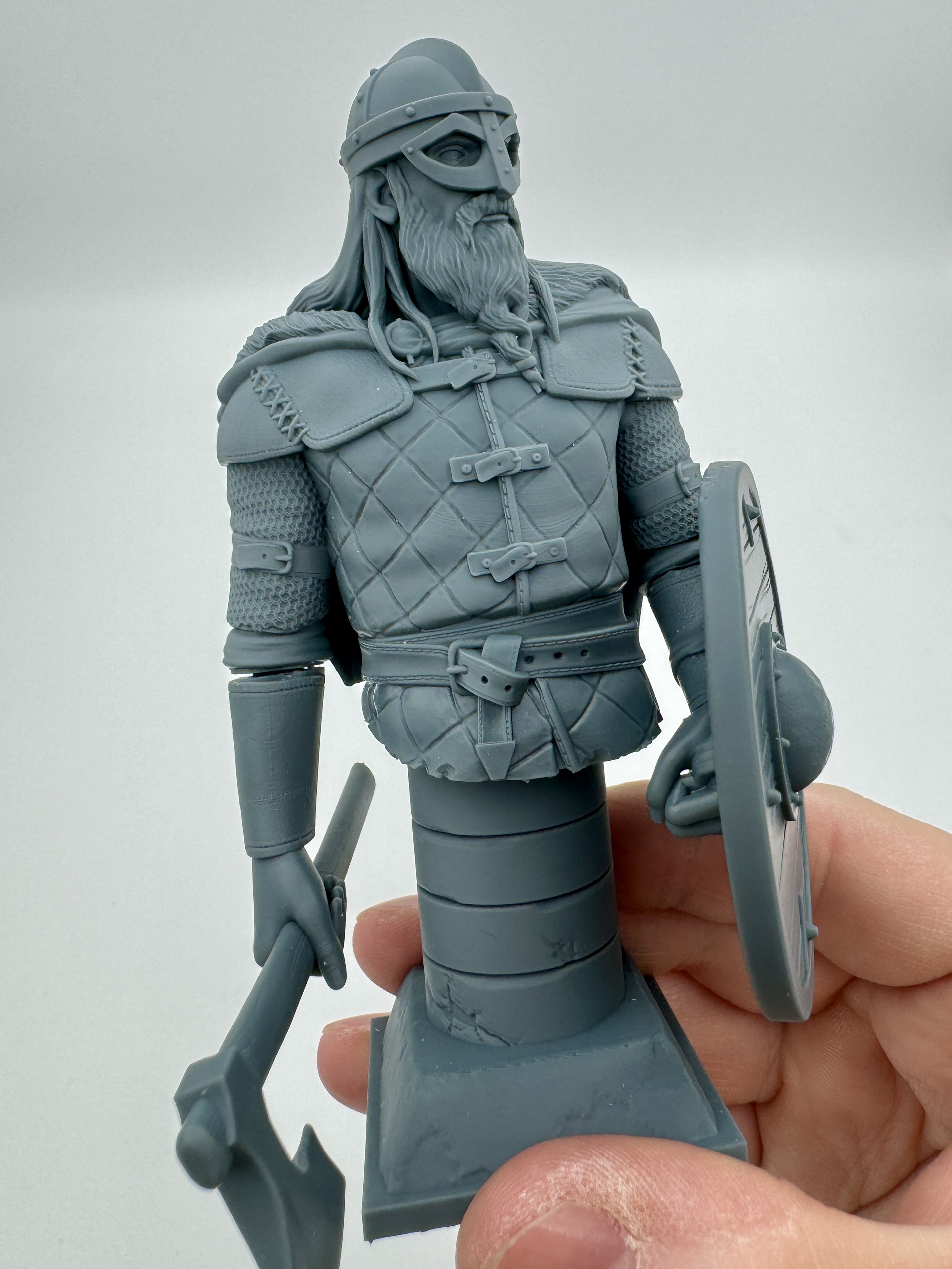 3D Printable Viking Raider Bust (Pre-Supported) by Fotis Mint Studios