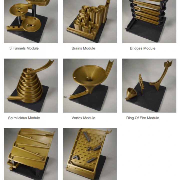 3D Printable Triple Twister Module - Out Of Marbles - Marble Machines ...