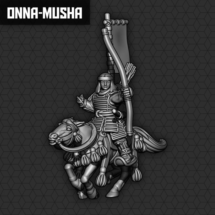 3D Printable Samurai Onna-Musha (Women Warriors) Units by Smol Miniatures