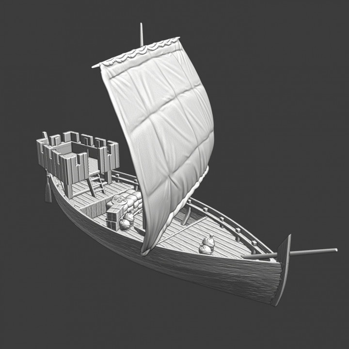 3D Printable Medieval baltic Knarr - War- & cargo ship by Northern ...