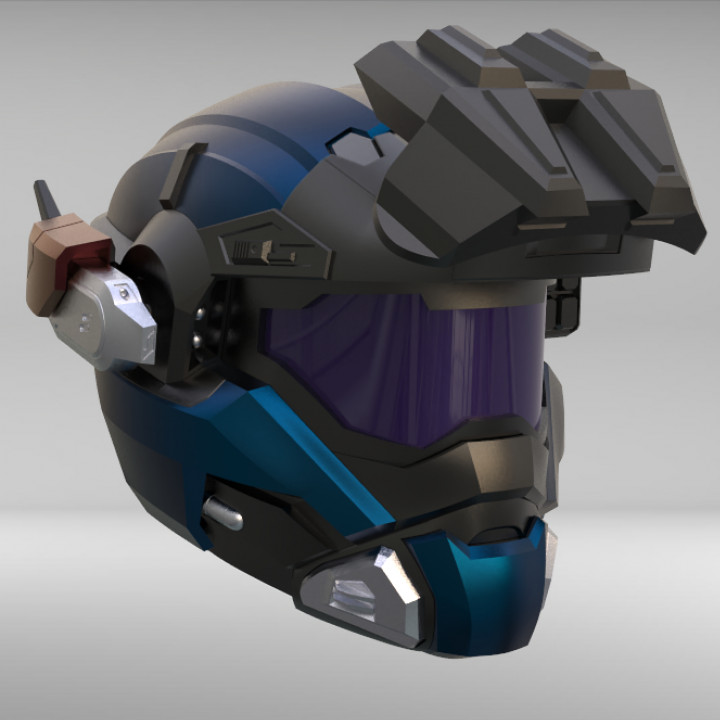 3D Printable Commando Helmet w/ Attachments - Halo: Reach by Aguilar ...