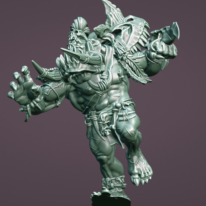 3D Printable FANTASY FOOTBALL SAVAGE ORC STAR BLITZER by BruteFun Minatures