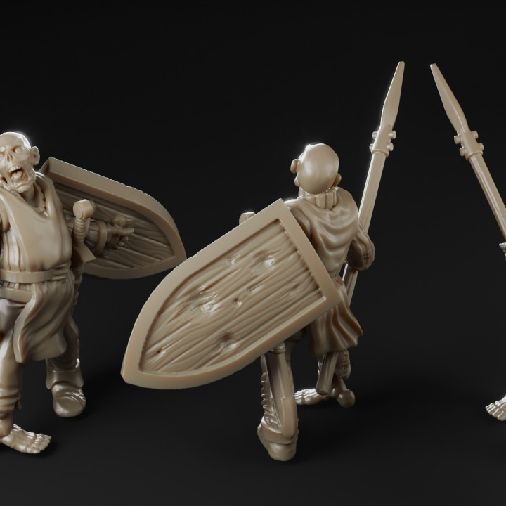 3D Printable Corpse Walker Spearmen Set by Stormforge Miniatures