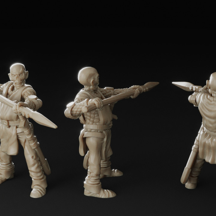 3D Printable Corpse Walker Spearmen Set by Stormforge Miniatures