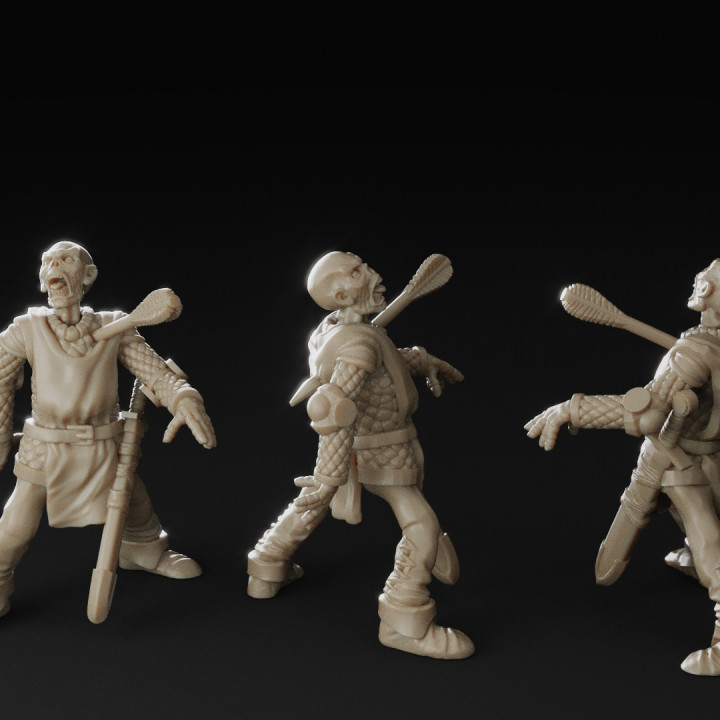 3D Printable Corpse Walker Swordmen Set by Stormforge Miniatures