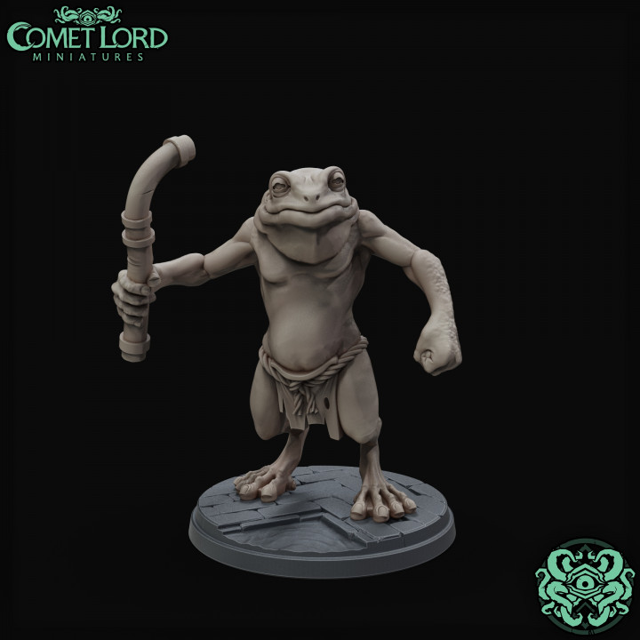 3D Printable The Bullywug King by Comet Lord Miniatures
