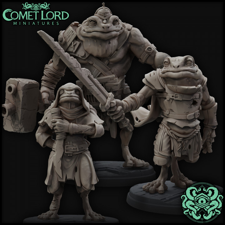 3D Printable The Bullywug Elite by Comet Lord Miniatures