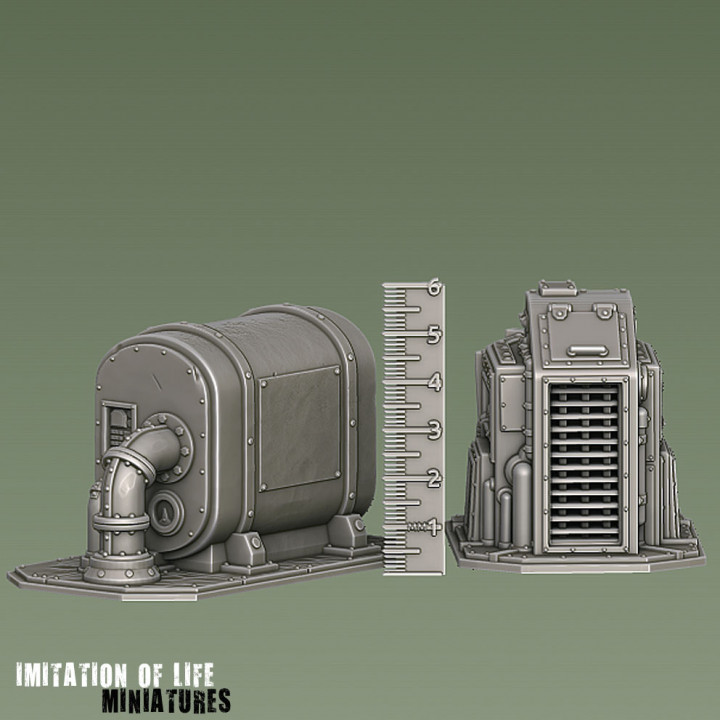 3D Printable Power Generators - Sci-fi Objectives / Terrain by Imitation of Life Miniatures