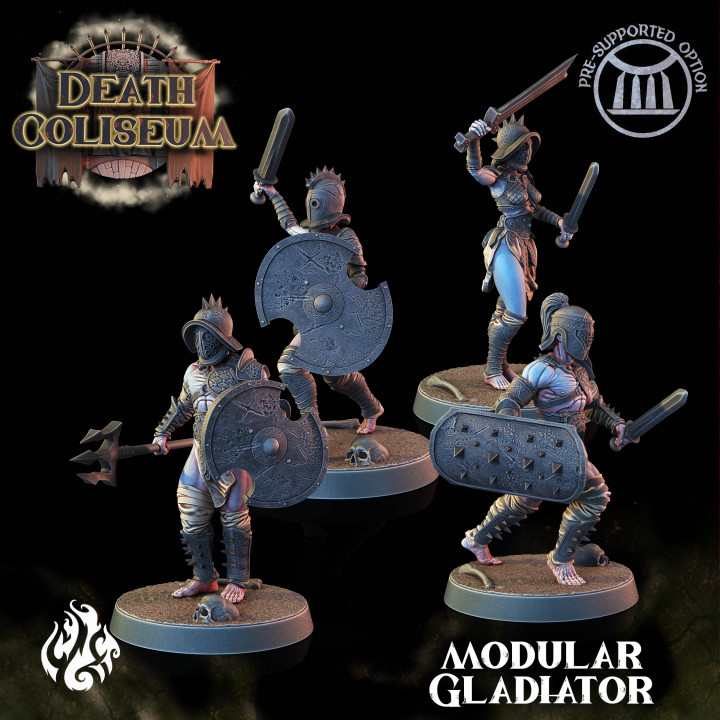 3D Printable Modular Gladiators by Crippled God Foundry