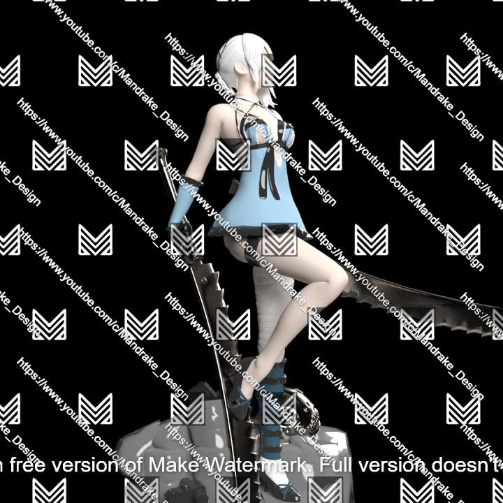 3D Printable Kainé - Nier Replicant by Mandrake