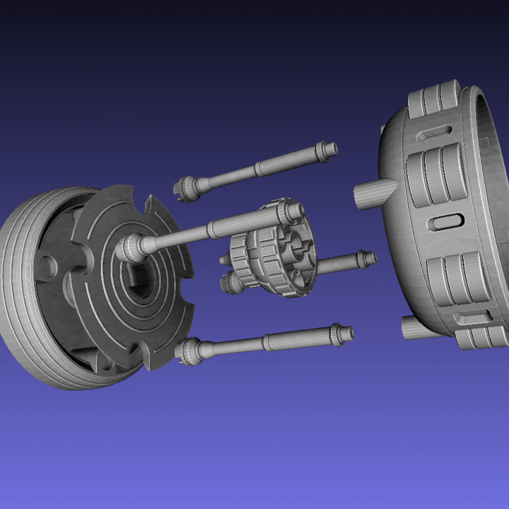 3D Printable Soviet Orion Nuclear Pulse Drive Assembly (5 items) by ...