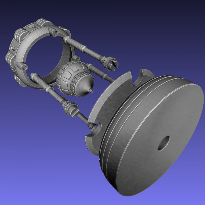 3D Printable Soviet Orion Nuclear Pulse Drive Assembly (5 items) by ...