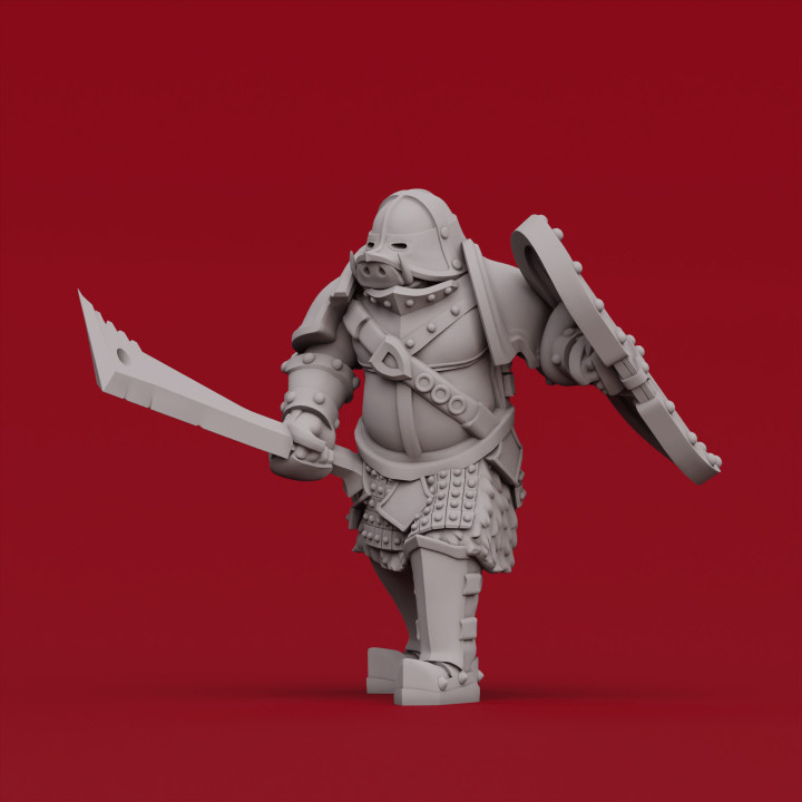 3D Printable Pig Orc soldier by vector.miniatures