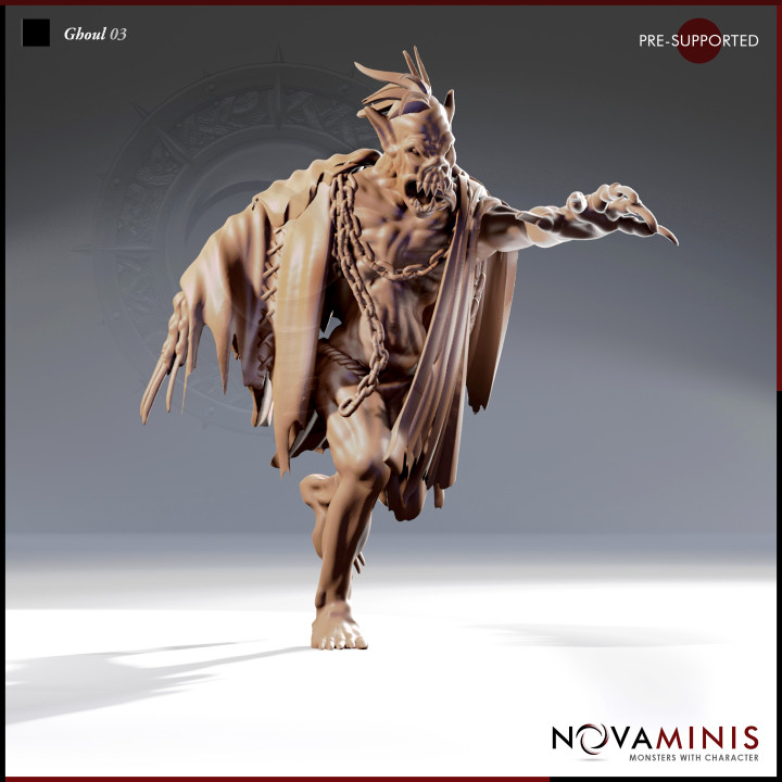 3D Printable Mors Mihi Lucrum: Ravenous Ghouls by NovaMinis