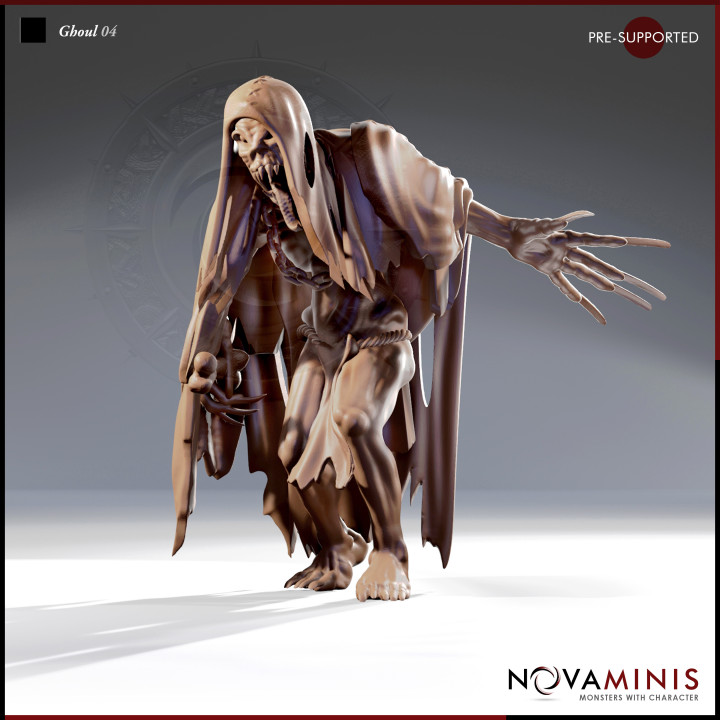 3D Printable Mors Mihi Lucrum: Ravenous Ghouls by NovaMinis