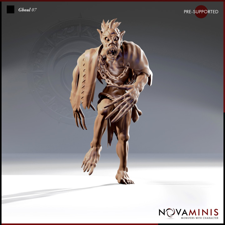 3D Printable Mors Mihi Lucrum: Ravenous Ghouls by NovaMinis