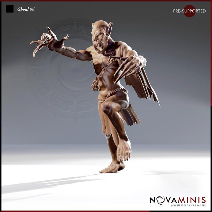 3D Printable Mors Mihi Lucrum: Ravenous Ghouls by NovaMinis