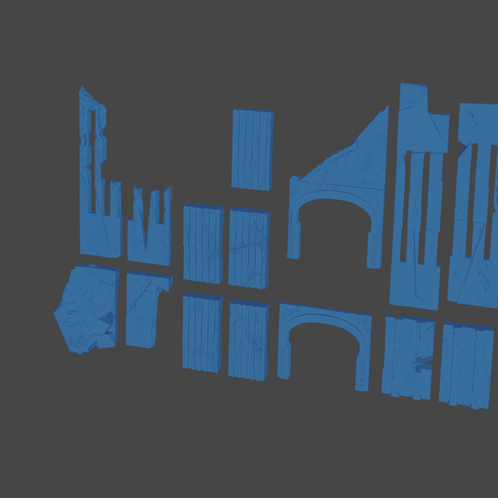 3D Printable Ruins of Hoog, Art Deco modular ruins by owen harrison