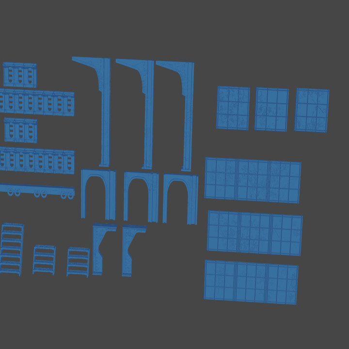 3D Printable Ruins of Hoog, Art Deco modular ruins by owen harrison