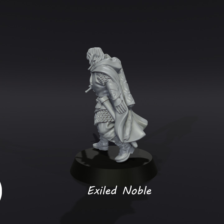 3D Printable Exiled Noble by Medbury Miniatures