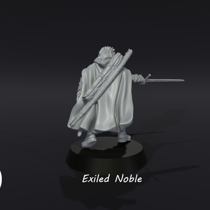 3D Printable Exiled Noble by Medbury Miniatures