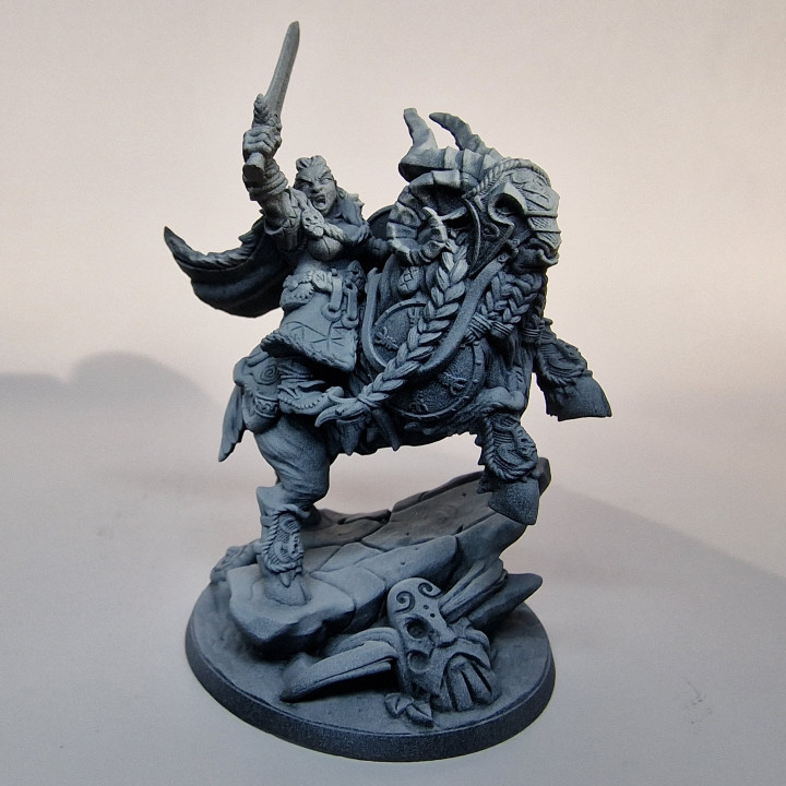 3D Print of Gerta on Lok-Ghobar (Epic Beast/Mount) - Dwarven ...