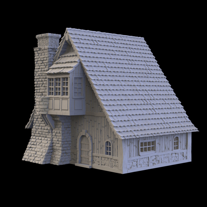 3D Printable Fantasy Village House by Tabletop Terrain